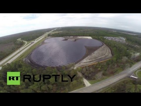 'Mickey Mouse' solar panel field in Florida (drone footage) - The ...