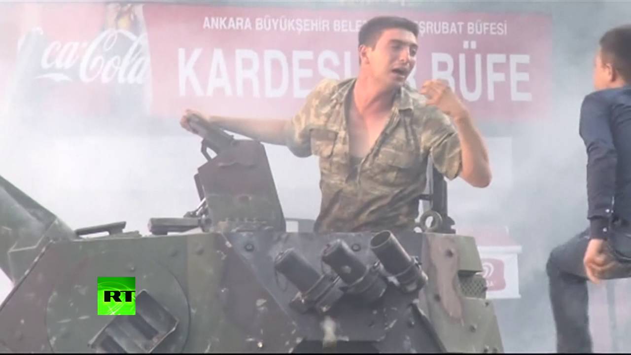 Turkish police officer saves coup tank solider from angry crowd - The ...