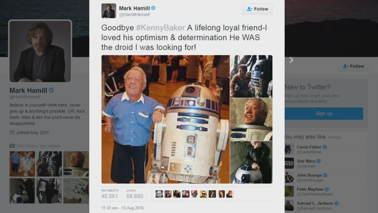 Star Wars R2D2 actor, Kenny Baker dies - The Global Herald
