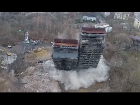 Building demolition op turns into cinematic 'action movie scene' filmed ...