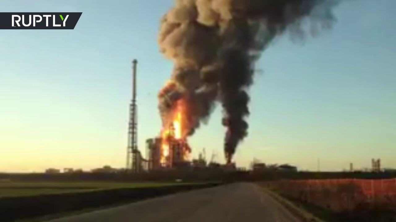 One of Italy's biggest oil refineries on fire after explosion reported ...