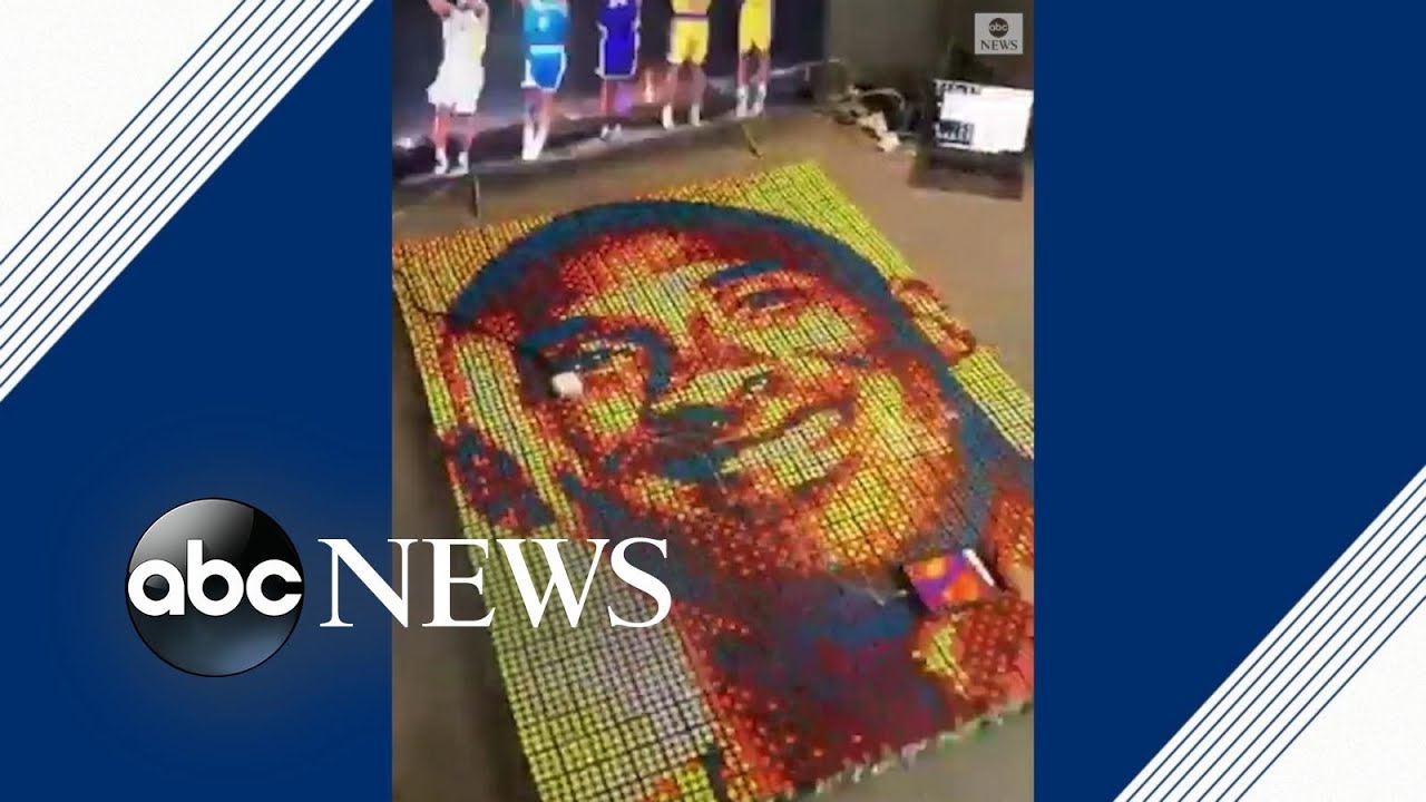 Kobe Bryant fan creates Rubik's Cube mosaic to honor Lakers legend ...
