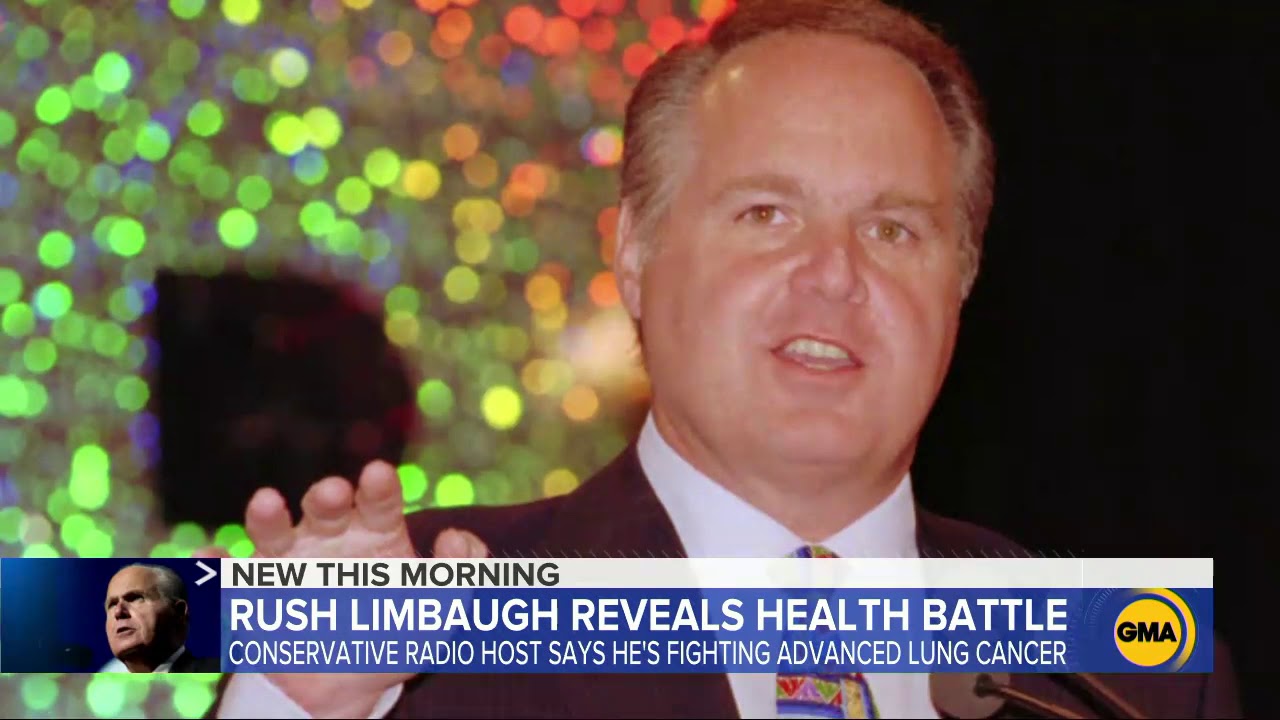 Radio icon Rush Limbaugh announces lung cancer battle - The Global Herald