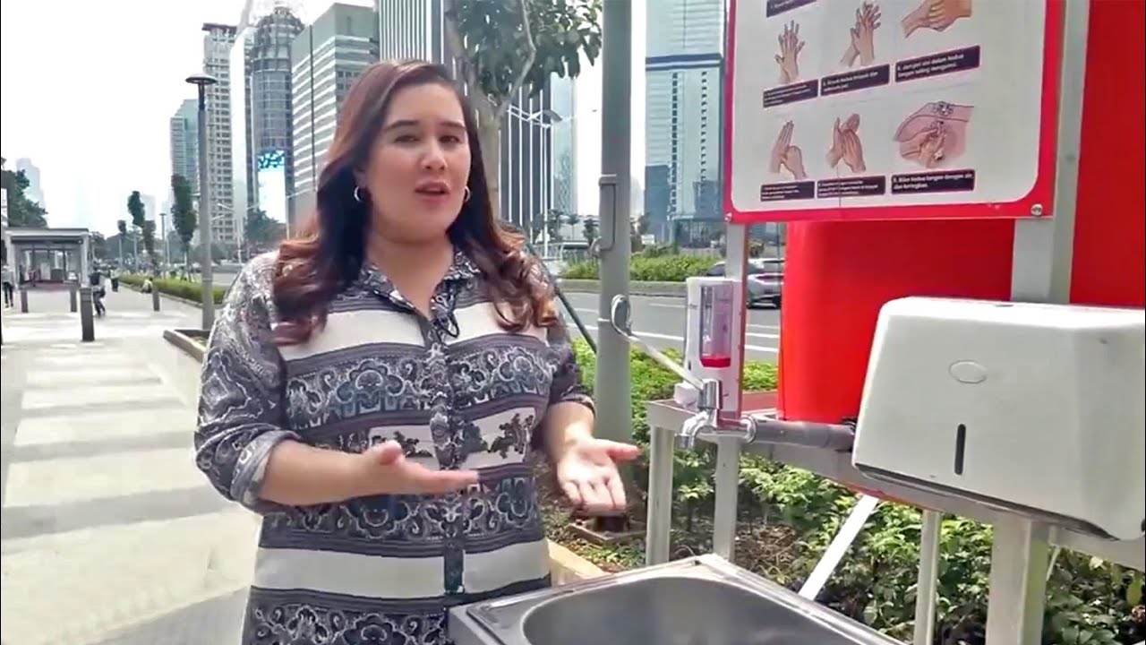 Jakarta installs hand-washing stations, disinfectant-spraying booths ...