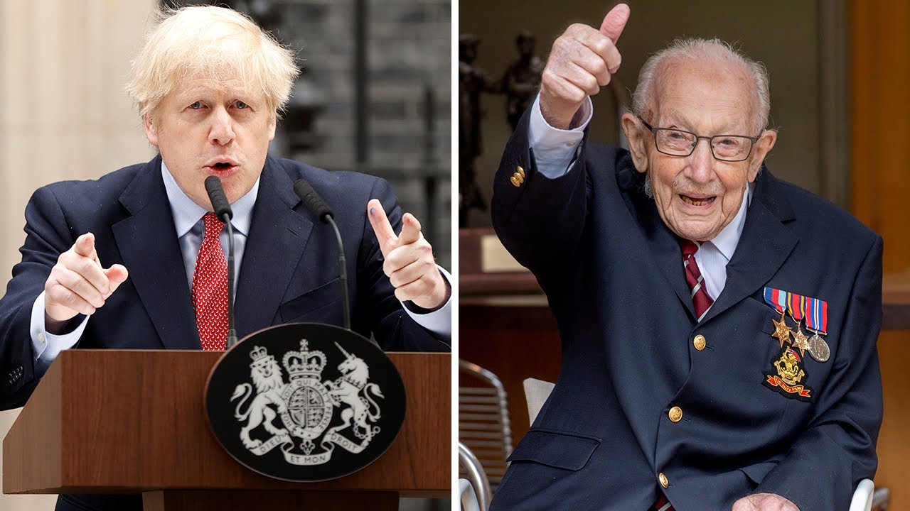 Boris Johnson wishes Captain Tom Moore Happy 100th Birthday - The ...