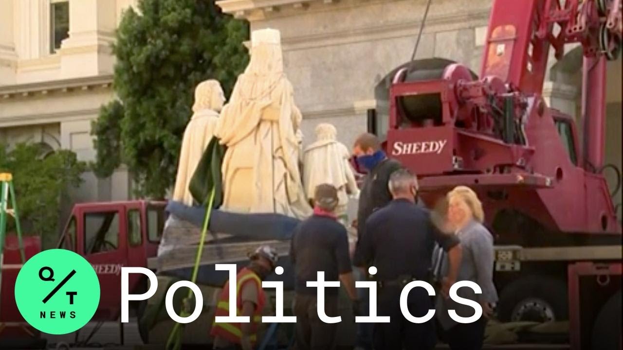Crews Remove Statue of Christopher Columbus from the California State Capitol - The Global Herald