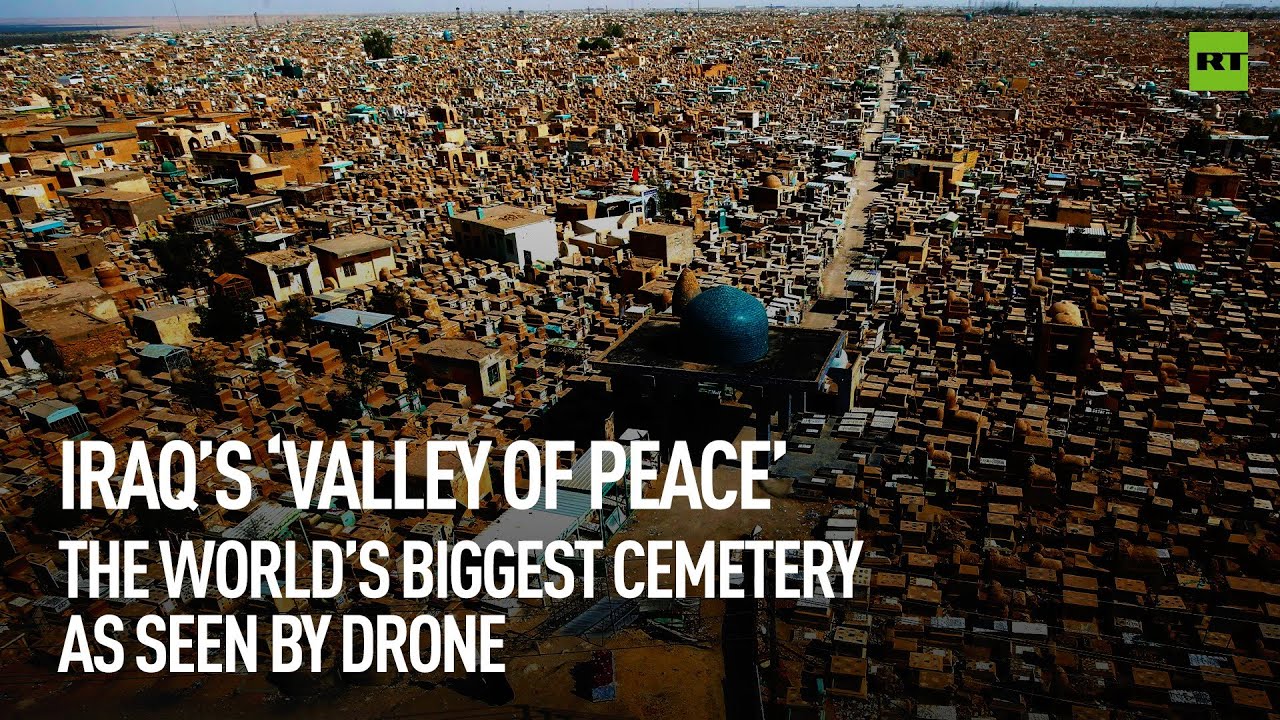 Iraq's 'Valley of Peace' | World's biggest cemetery captured by drone ...