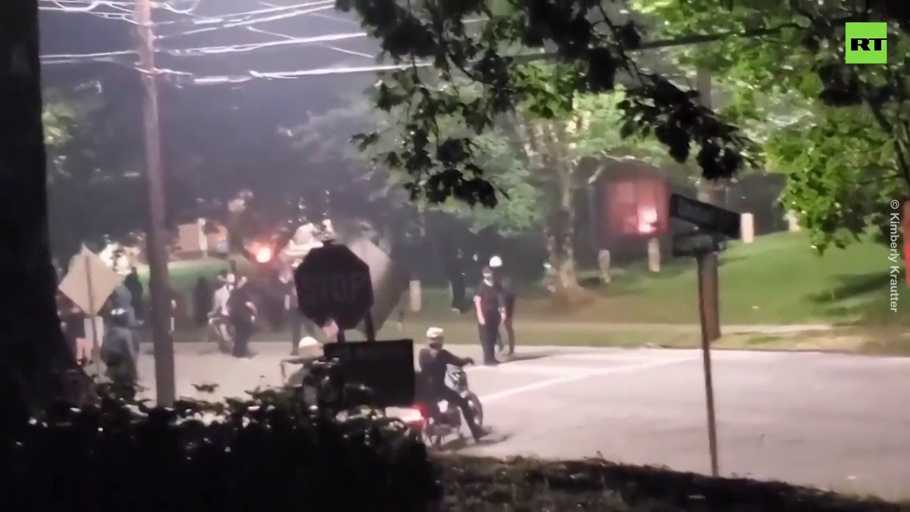 Atlanta protesters attack Georgia State Patrol HQ with fireworks and ...