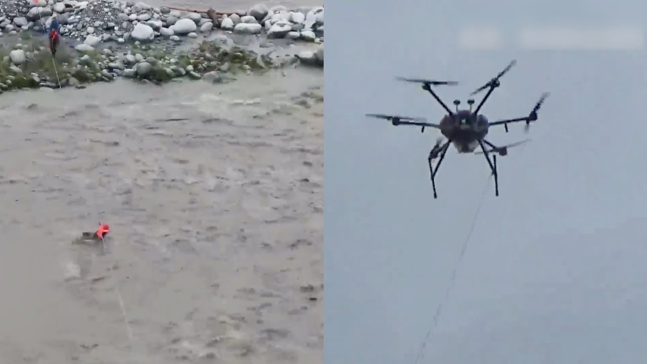 Drone rescues people trapped by floods in SW China - The Global Herald