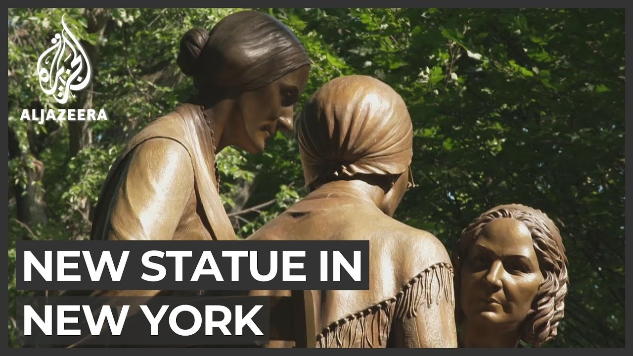 US statue honouring three women's rights pioneers unveiled - The Global ...