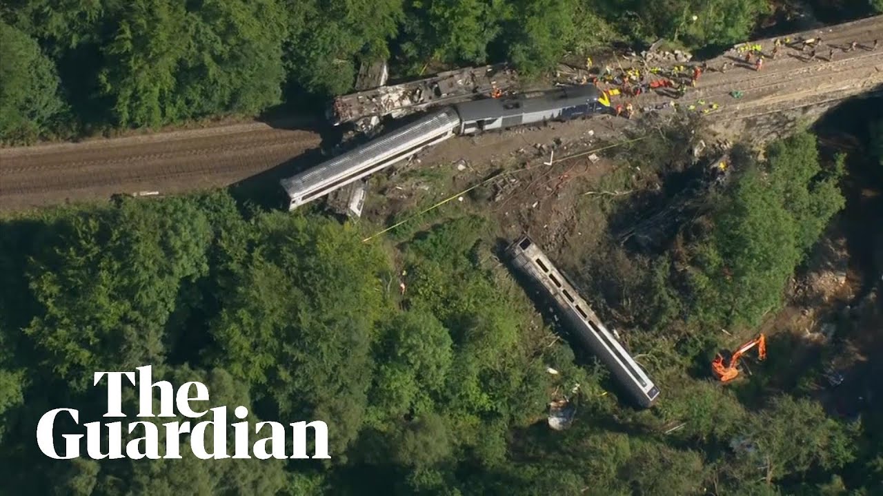 Stonehaven: aerial footage shows extent of damage after train ...