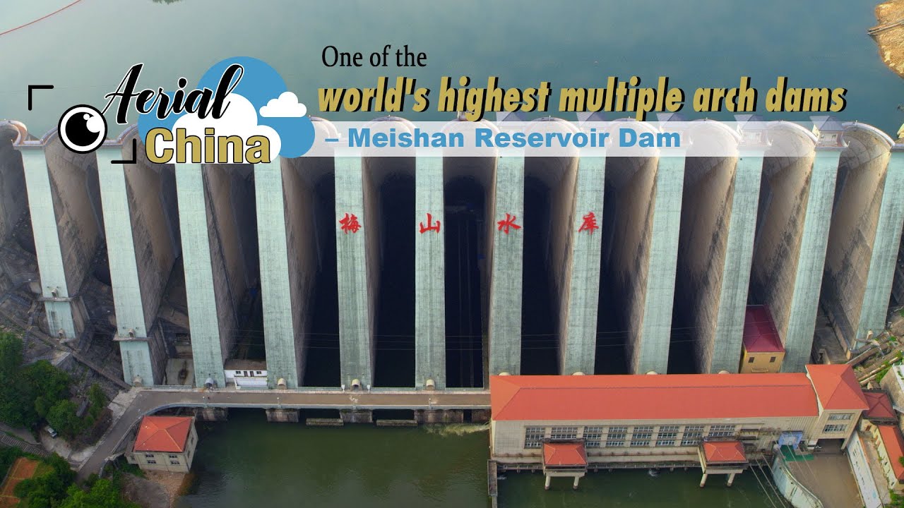 Aerial China: One of the world's highest multiple arch dams – Meishan ...