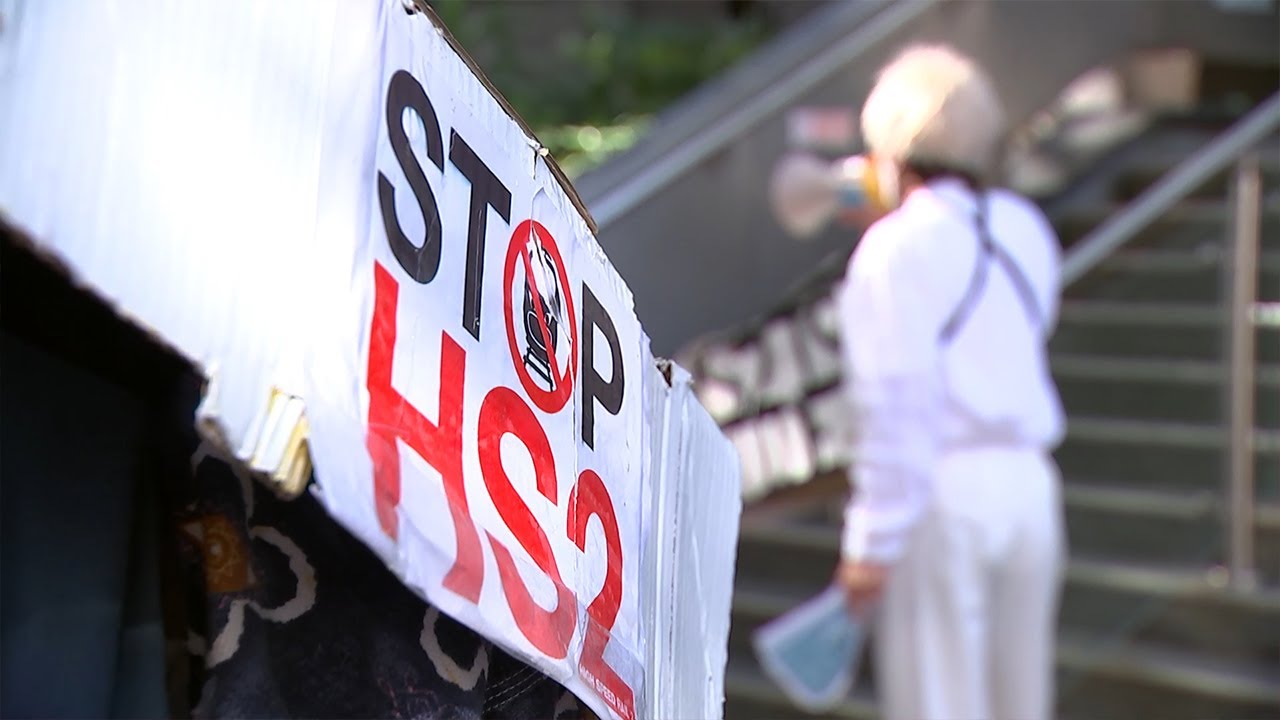 Anti-HS2 protesters gather as construction begins on controversial high ...