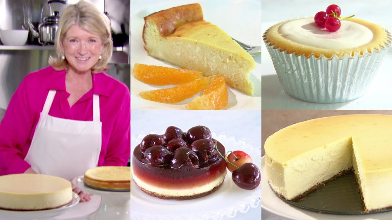 Martha Stewart Makes Cheesecake 4 Ways | Martha Bakes Classic Episodes ...