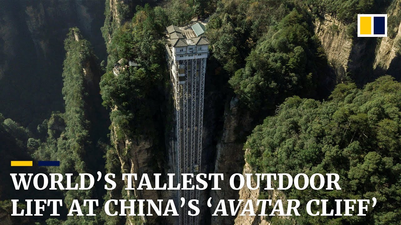 World's tallest outdoor lift brings tourists up China's ‘Avatar cliff ...