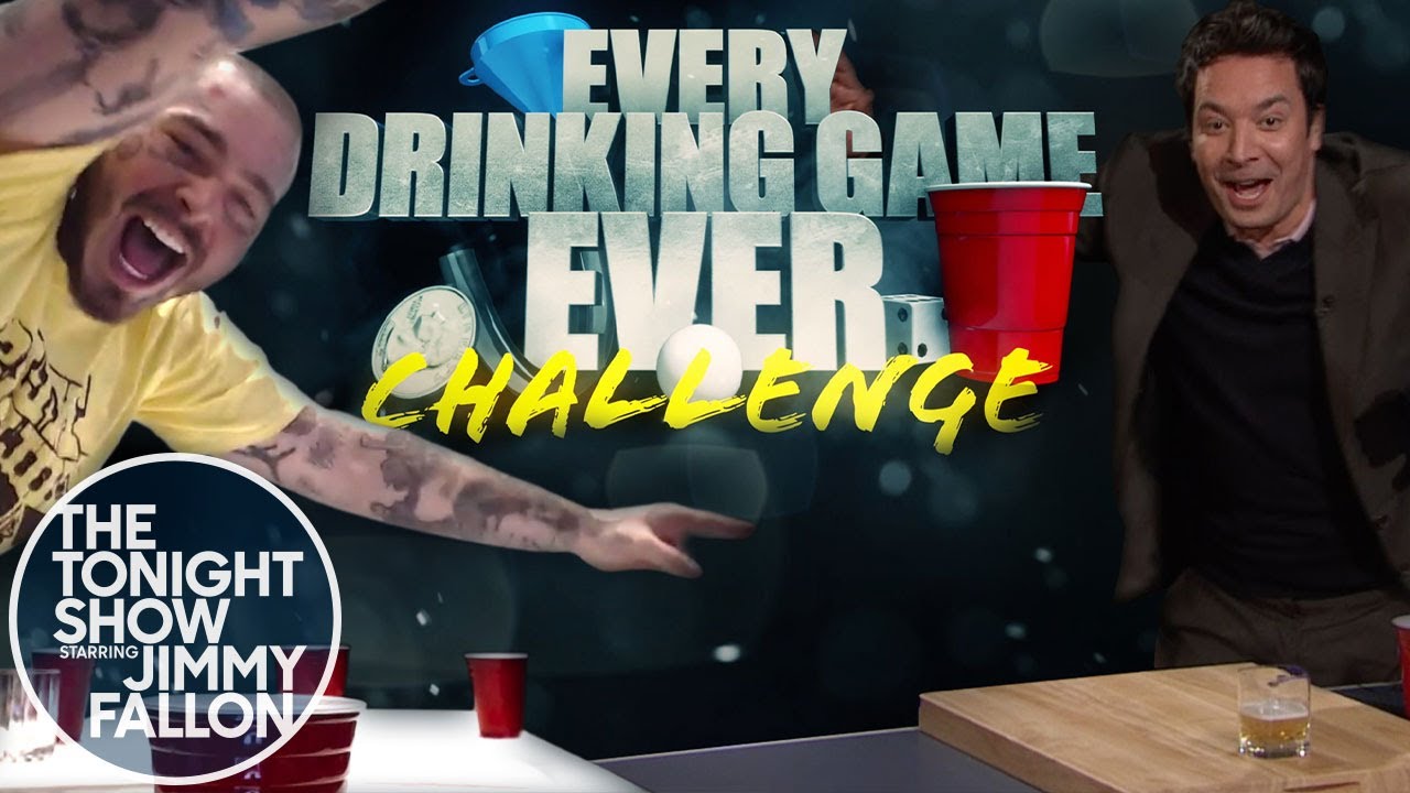 Jimmy Fallon and Post Malone Play Every Drinking Game Ever - The Global ...