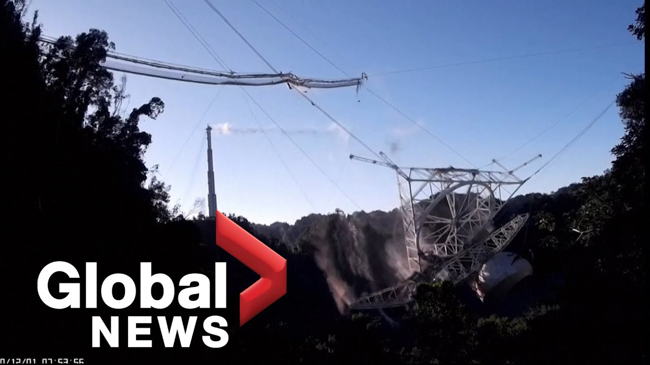 Footage shows catastrophic collapse of iconic Puerto Rico telescope ...