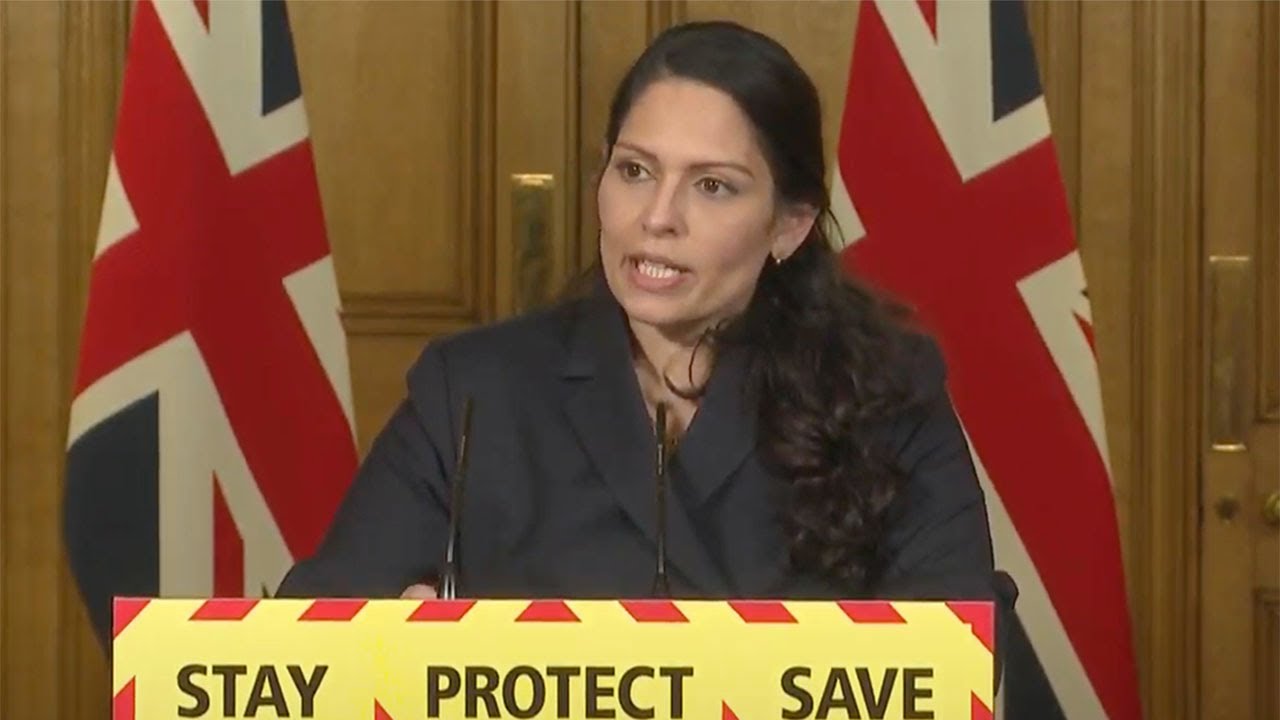 In full: Priti Patel gives coronavirus update from Downing Street - The ...