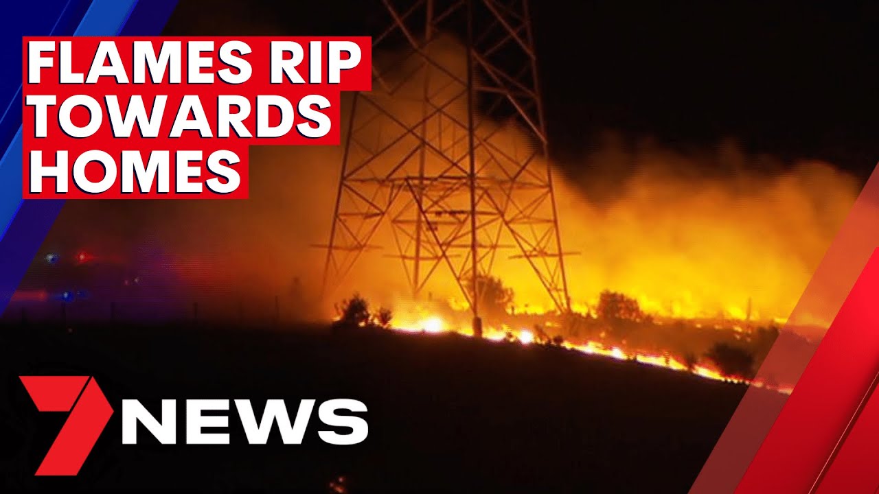 Locals on edge after grass fire rapidly spreads threatening properties ...