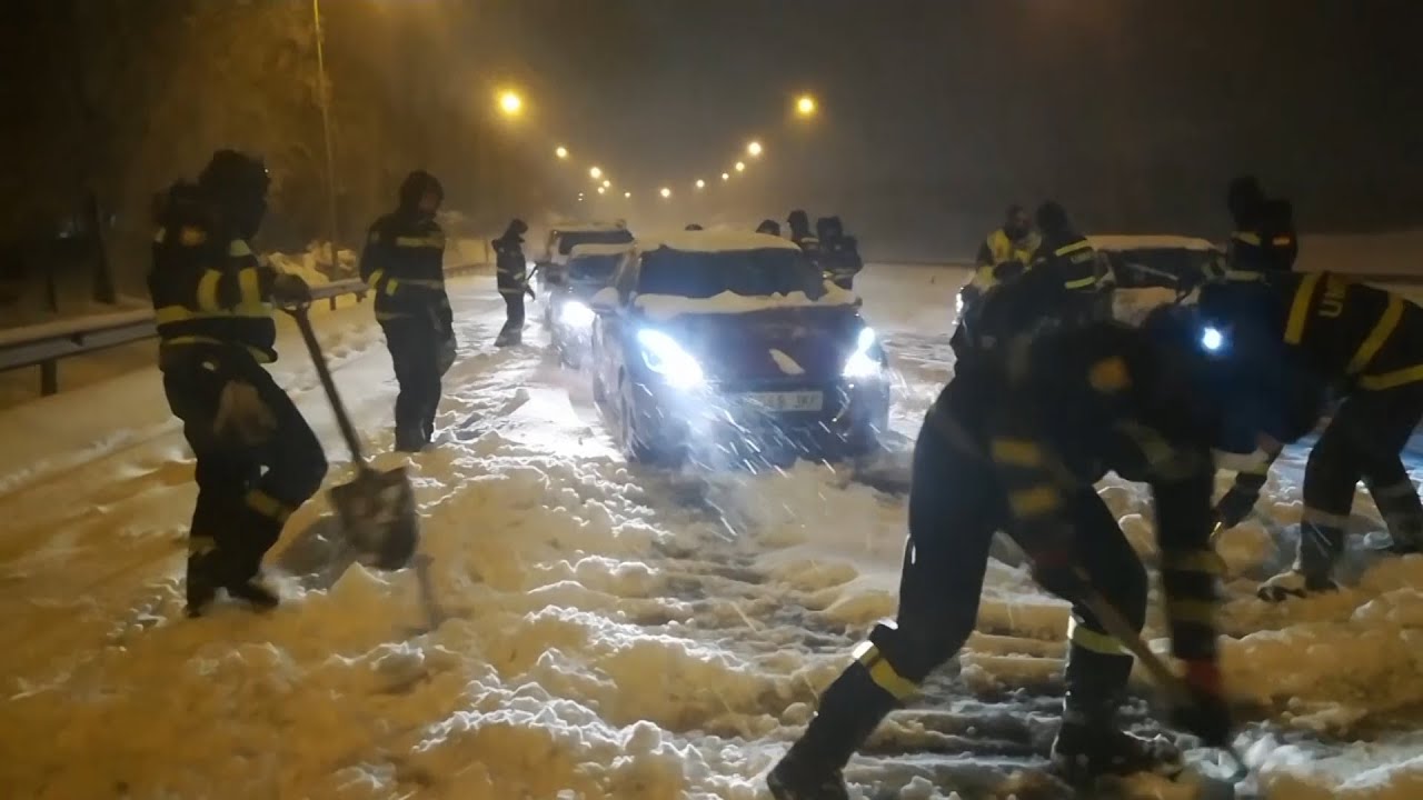 Spain blanketed in heavy snow as record-breaking blizzard brings Madrid ...