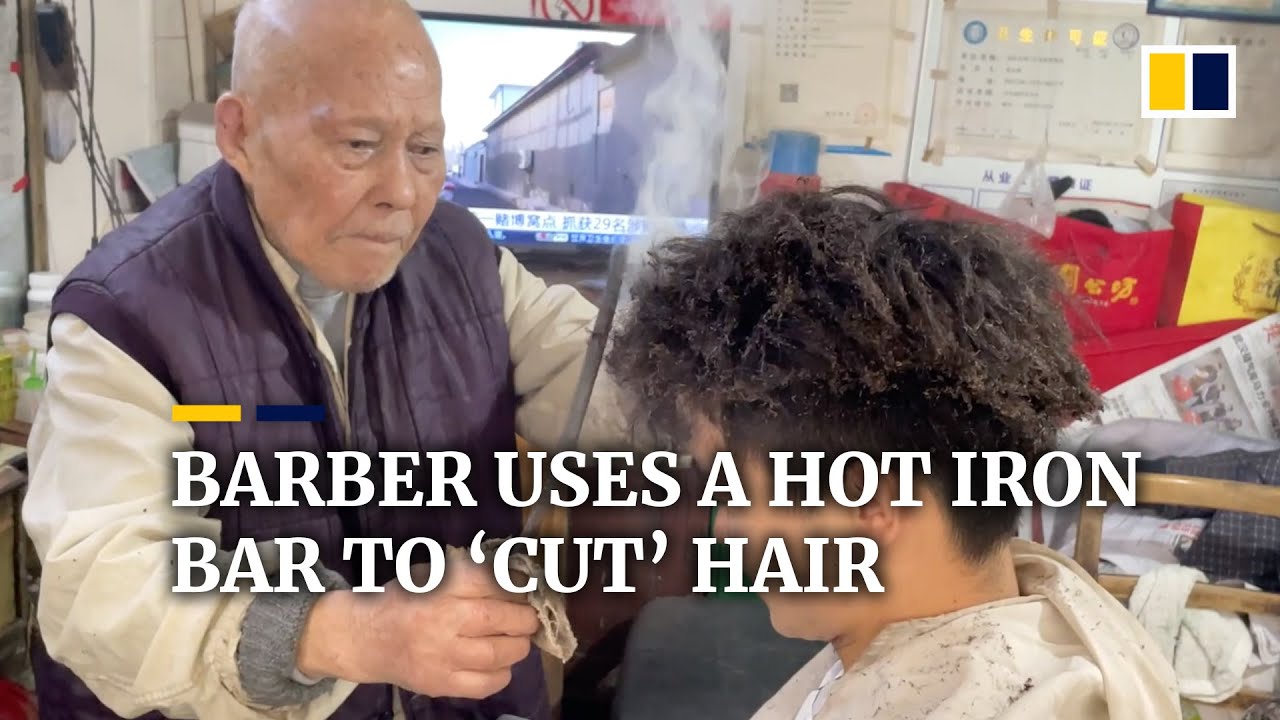 This Chinese barber uses a hot iron bar to ‘cut’ hair - The Global Herald