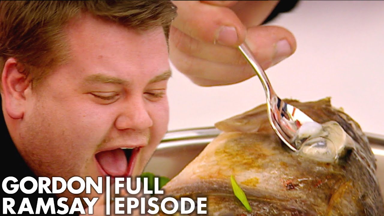 Gordon Ramsay Gets James Corden To Eat A Fish's Eye | The F Word FULL ...