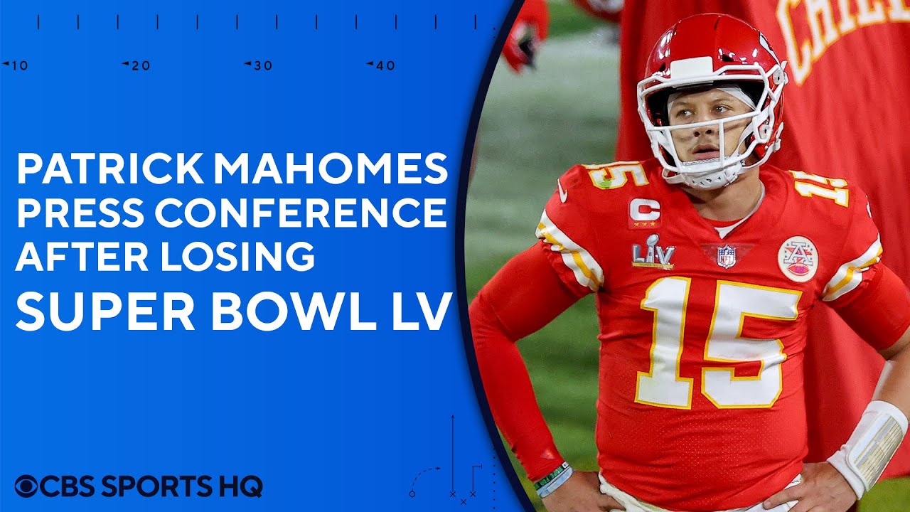 Patrick Mahomes Press Conference after losing Super Bowl LV to Tom ...