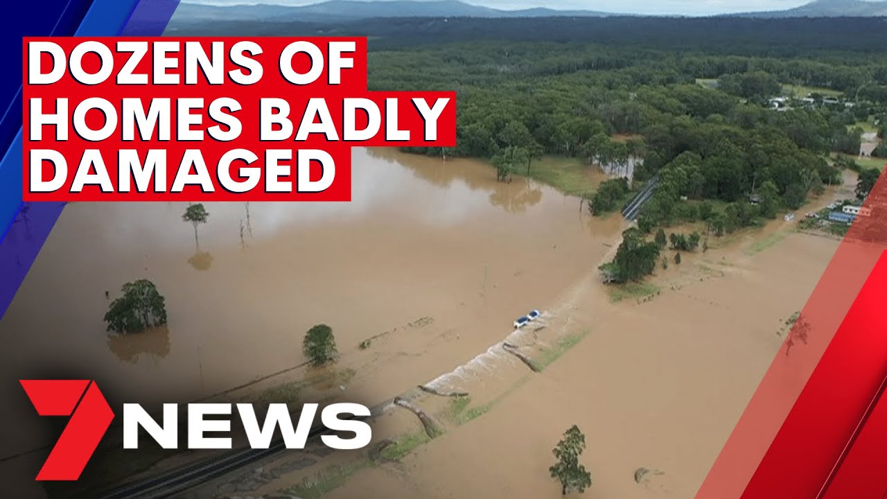 Freight train derailed amid storms and flash-flooding on NSW north ...