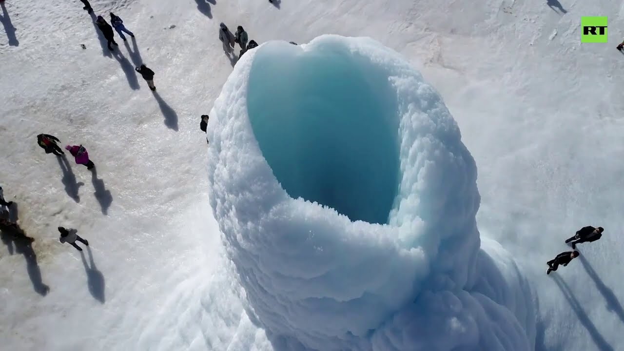 Ice volcano | Frozen 'eruption' appears in Kazakh steppe - The Global ...