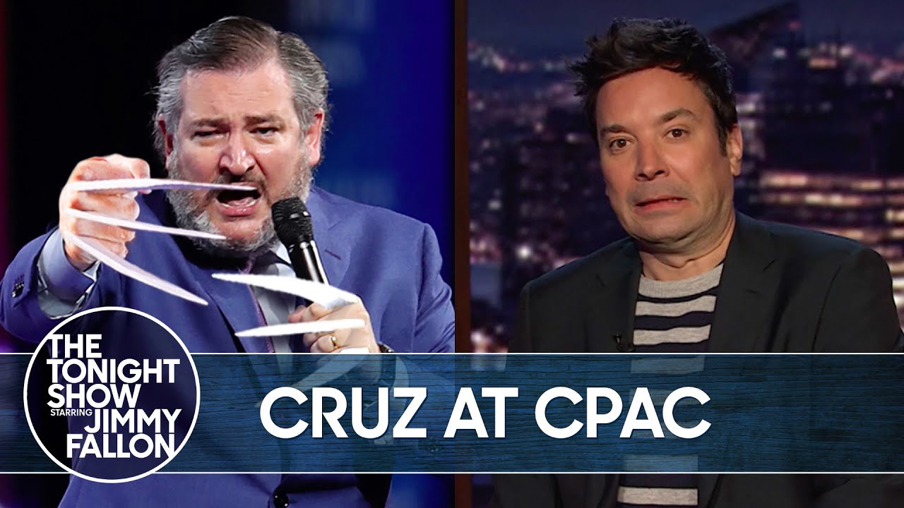 Ted Cruz Jokes About Cancun, CPAC's Golden Trump Statue | The Tonight ...