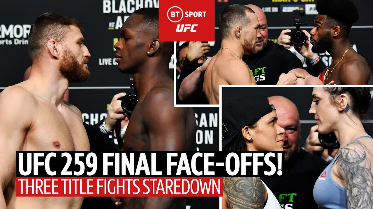 UFC 259 Final Face-offs in full! Adesanya and Blachowicz staredown, Yan ...