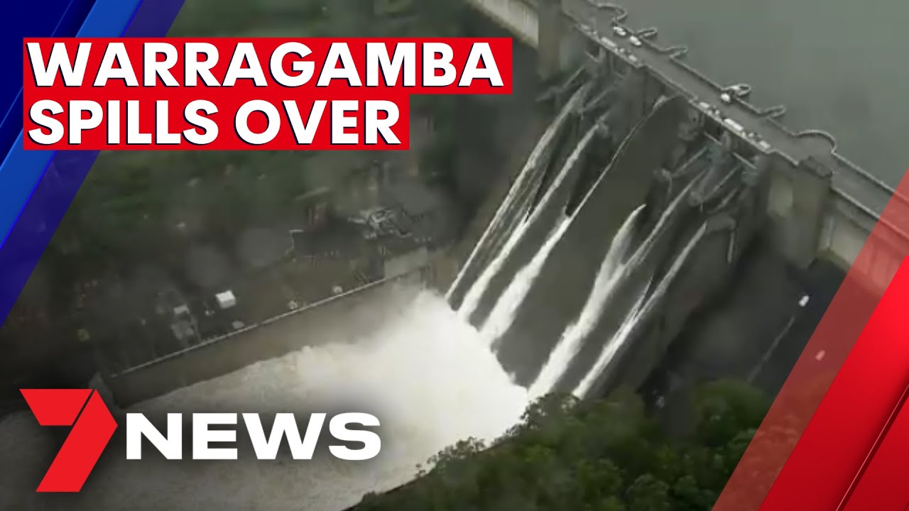 Warragamba Dam spills during New South Wales floods - March 2021 ...