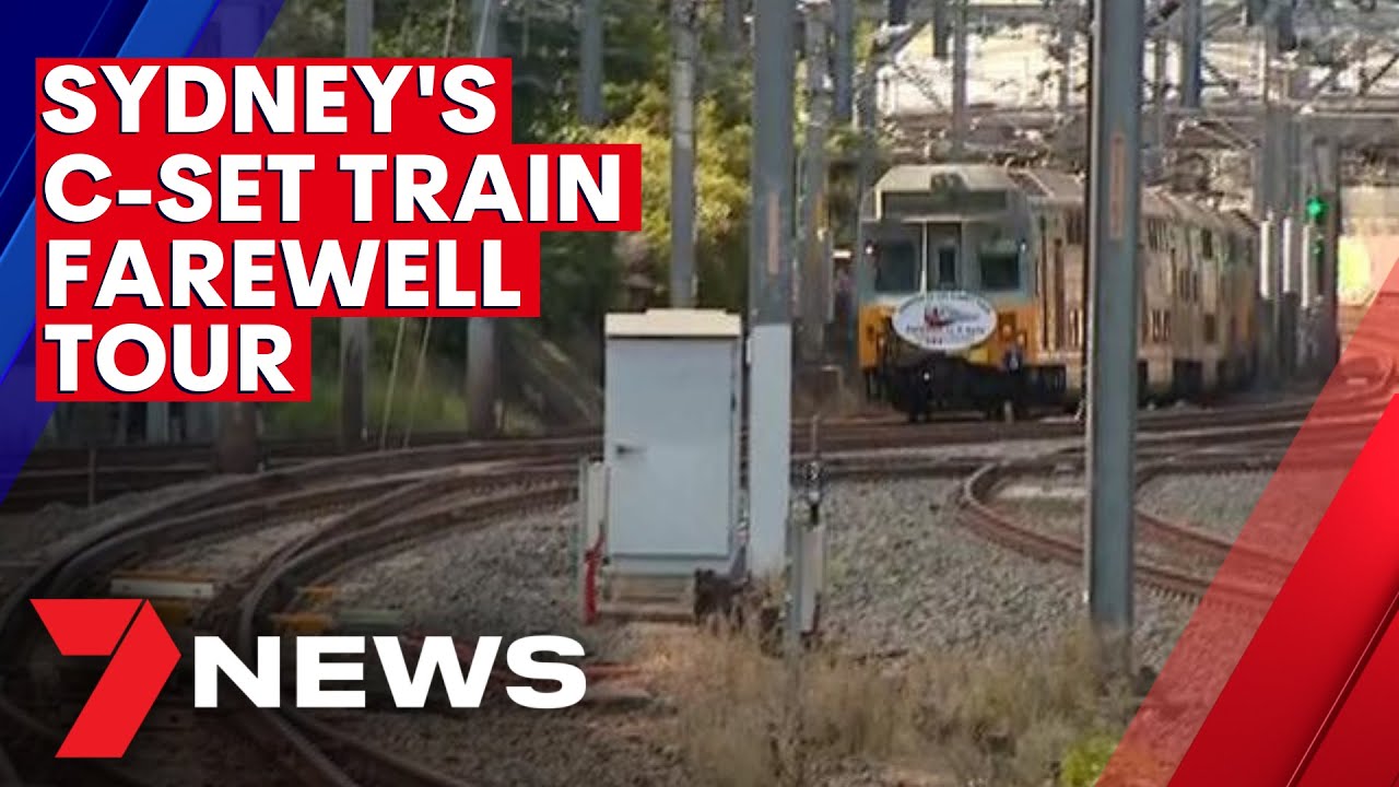 A Sydney C-Set train farewells the Blue Mountains, Hawkesbury River and ...