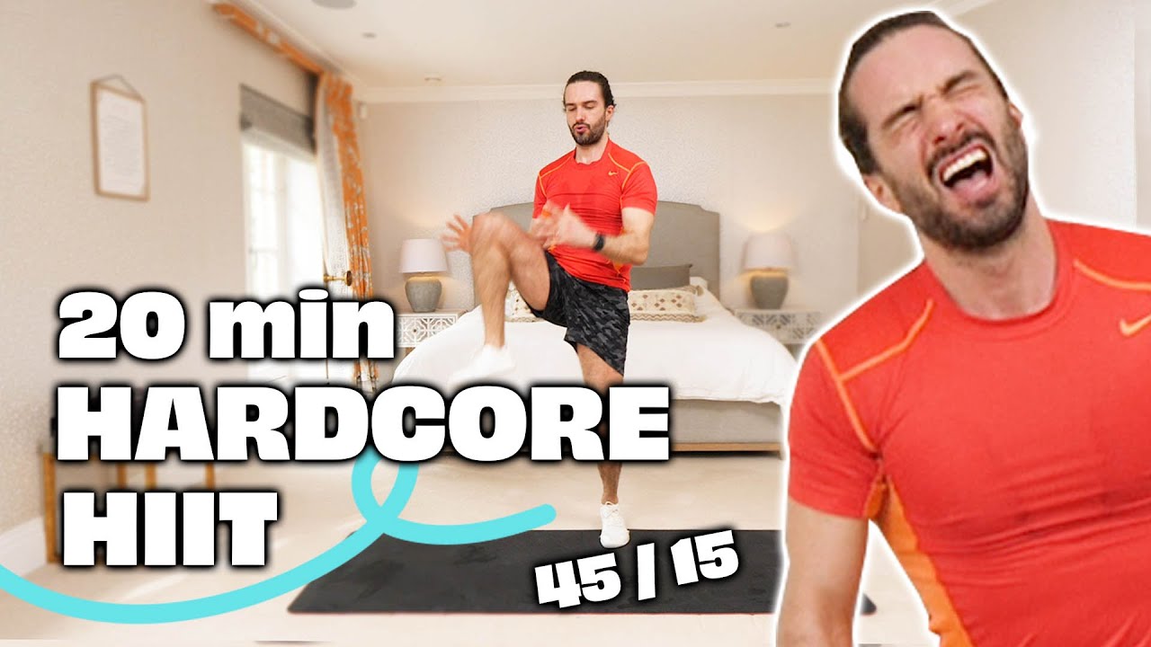 20 Minute HARDCORE HIIT | Full Body No Equipment | The Body Coach TV ...