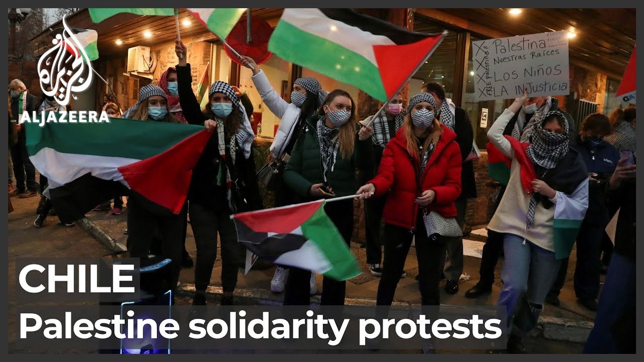 Chileans protest in Santiago in solidarity with Palestine - The Global ...
