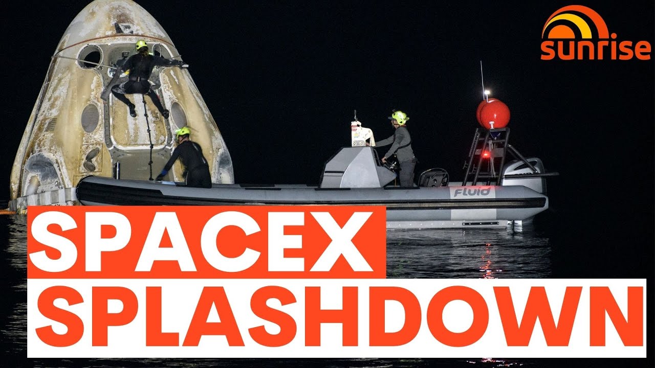 SPACEX SPLASHDOWN | Astronauts from Dragon capsule 'Resilience' make ...