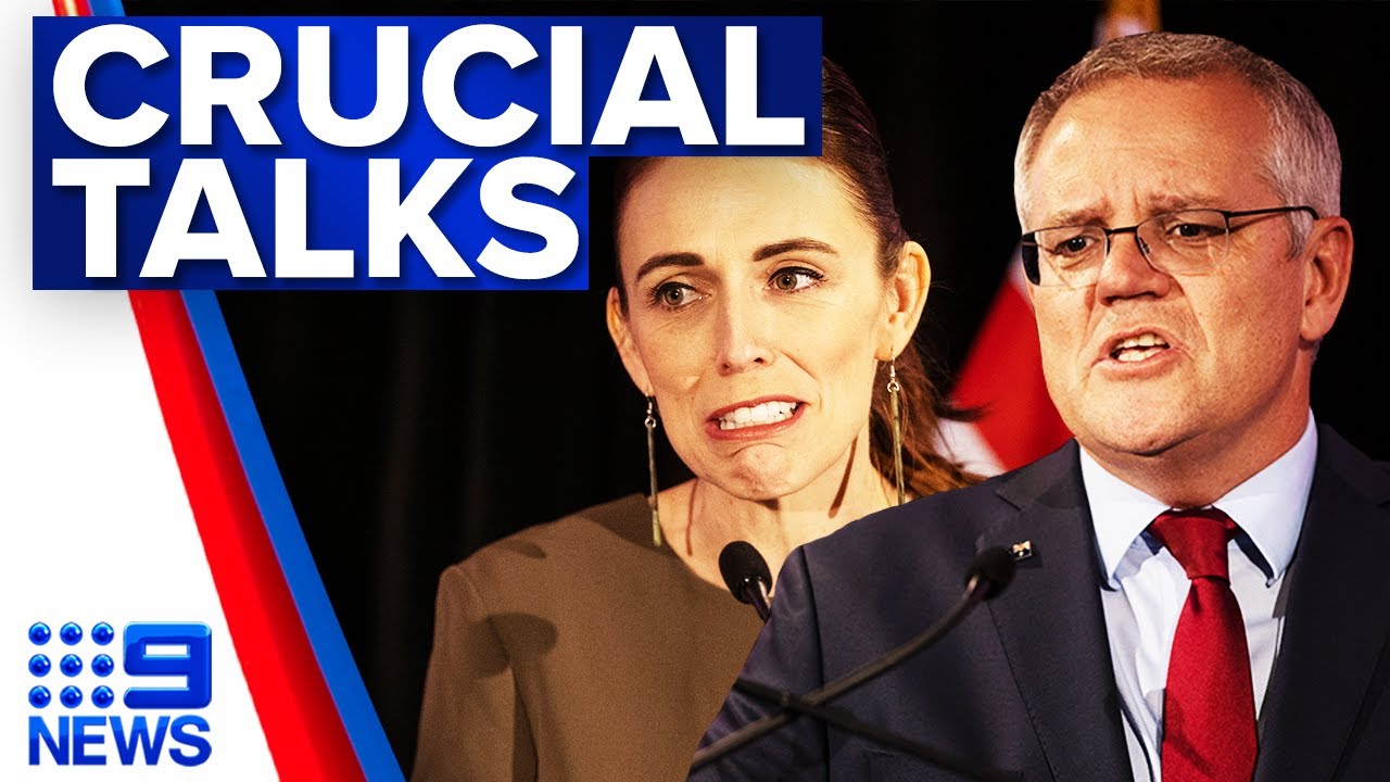 Scott Morrison in crucial talks with Jacinda Ardern | 9 News Australia ...