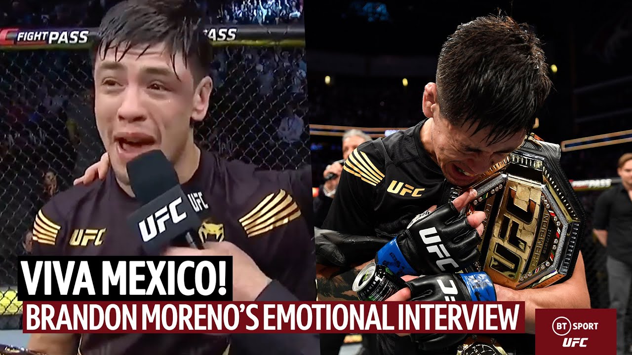Viva Mexico! Brandon Moreno's emotional interview with Joe Rogan as ...