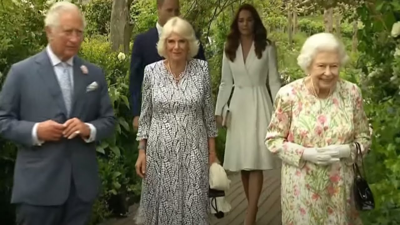 Queen and royals arrive at Eden Project to meet Joe Biden and other ...