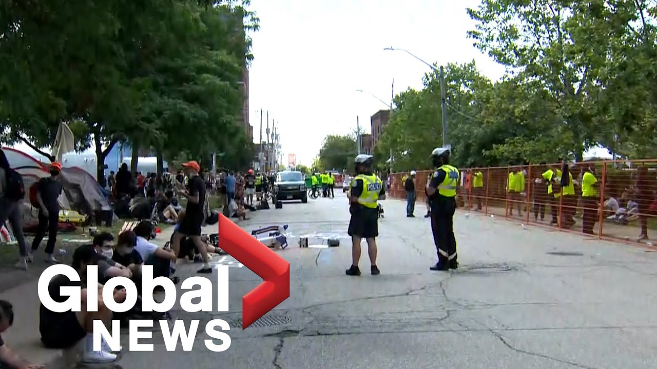 Police in Toronto clear homeless encampment at Lamport Stadium - The ...