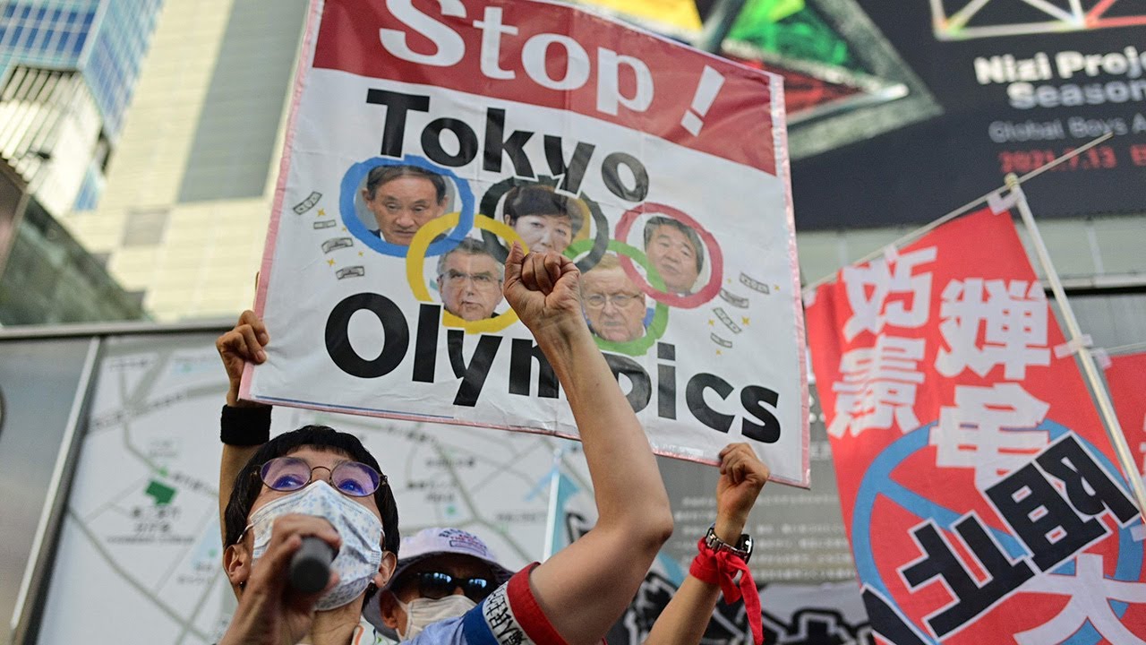 Tokyo Olympics: Protests take place during opening ceremony - The ...