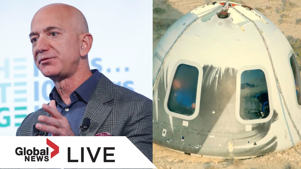 Jeff Bezos speaks following successful flight onboard Blue Origin ...