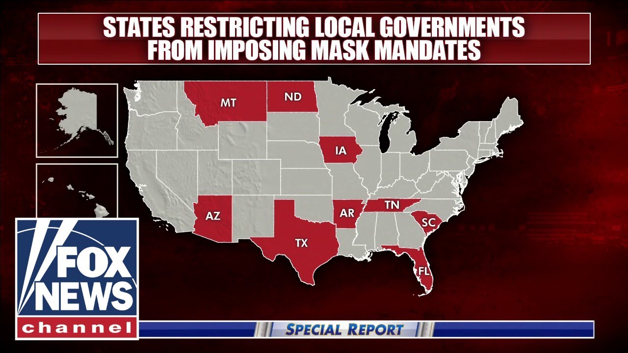 Here are states restricting local governments from imposing mask ...