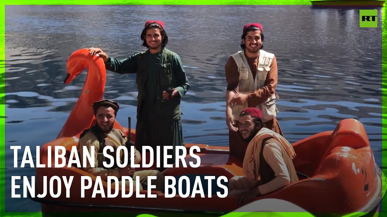 Taliban soldiers ride paddle boats in latest viral stunt - The Global ...