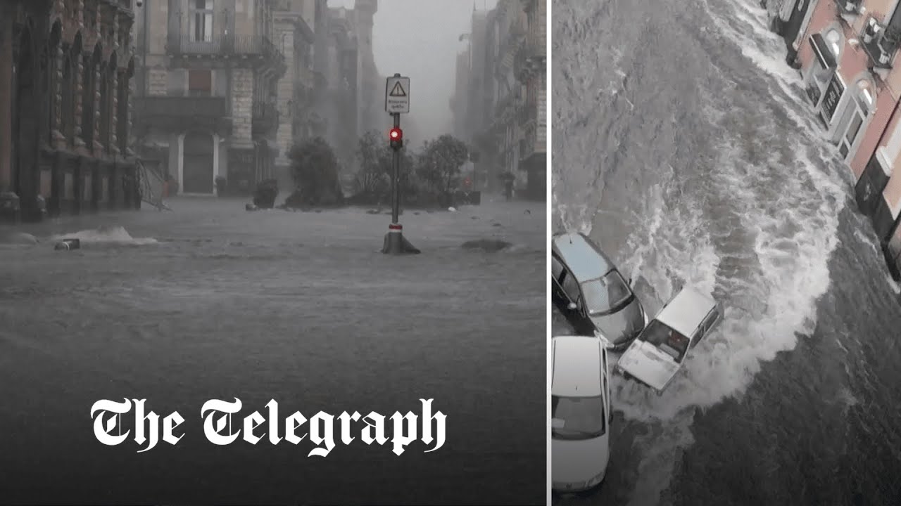 Three dead as 'violent cyclone' batters Sicily with floods and 75mph ...