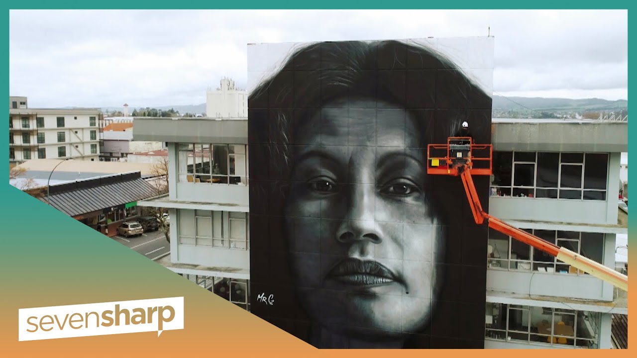 Wife and husband duo paint huge Merata Mita mural - The Global Herald