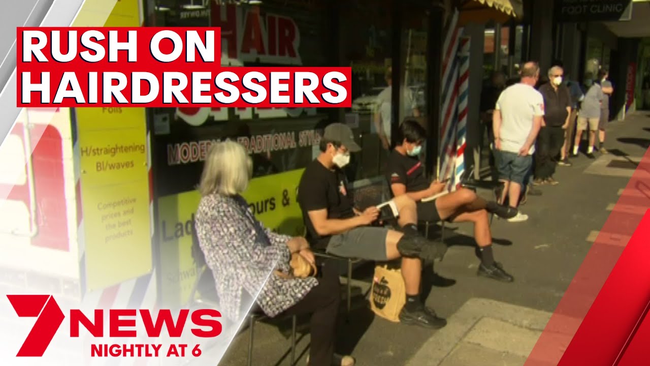 Long queues at barber shops and hairdressers as Melbourne reopens ...