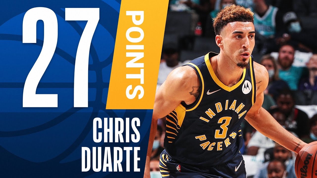 Chris Duarte ROOKIE Debut 27 PTS & 6 THEEES Setting Pacers Record! 😮 ...