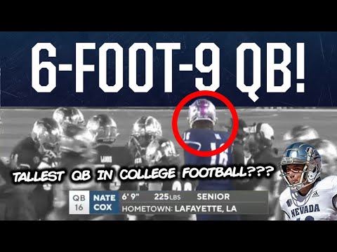 The TALLEST QB in college football? Nevada QB Nate Cox is 6-foot-9 ...