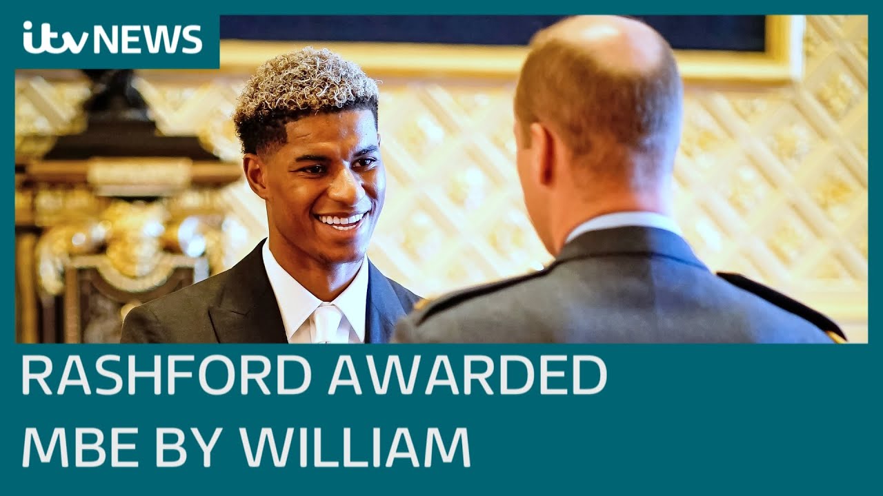 Marcus Rashford awarded MBE by Prince William for campaign to feed ...